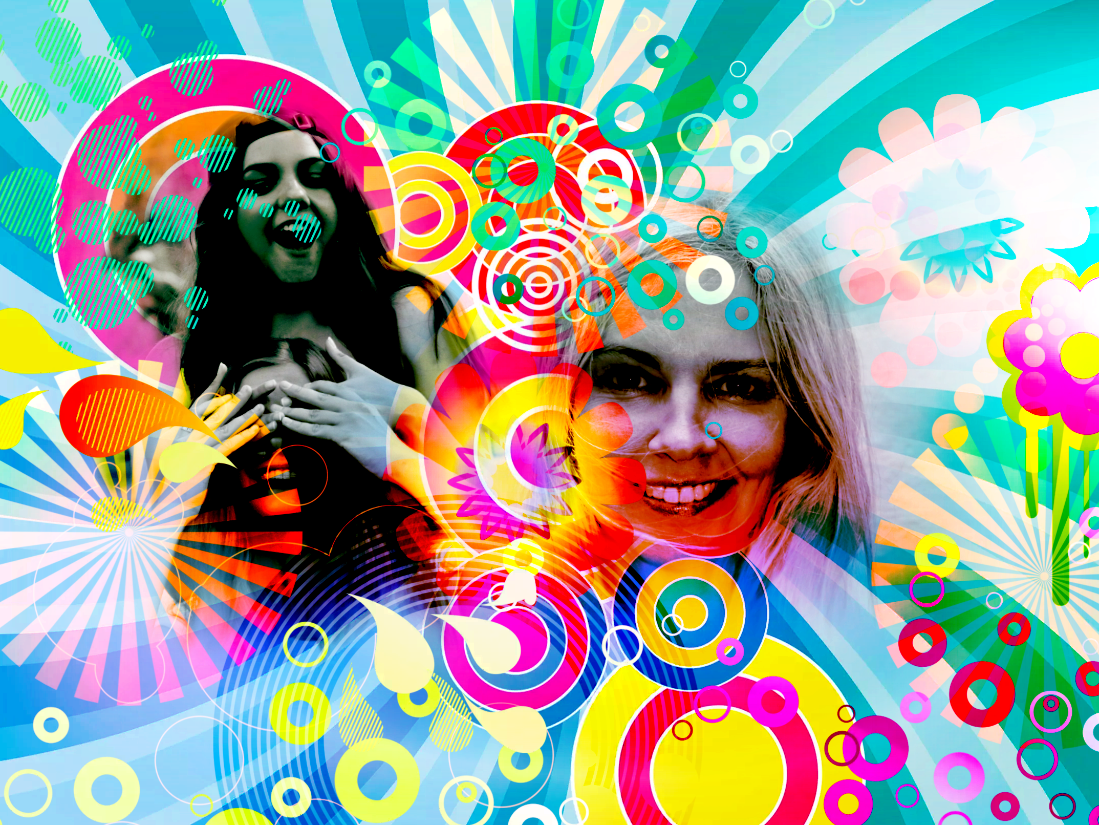 Flower Power Joy Collage - Fun | Photovisi