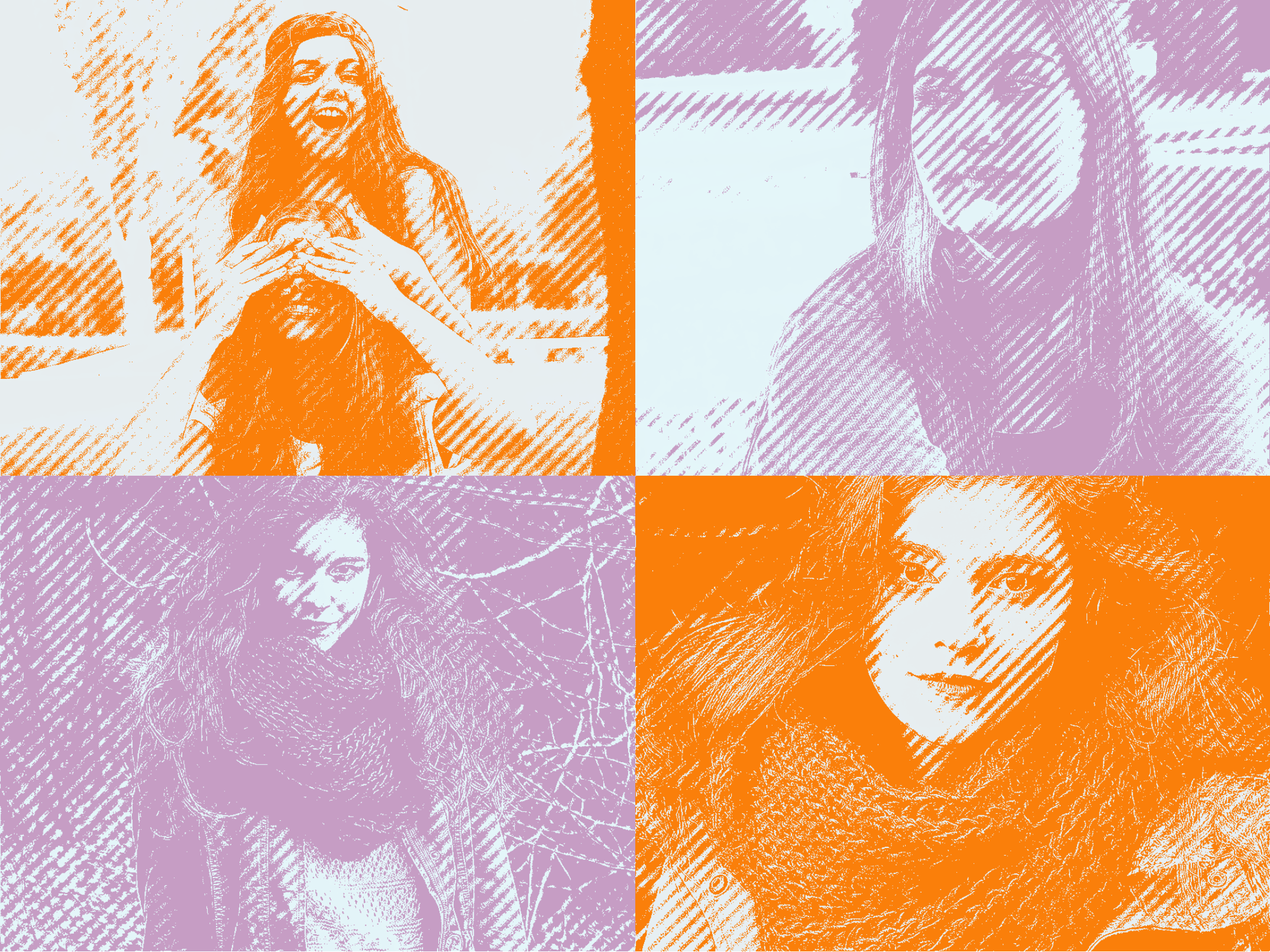 Red and Blue Screen Collage - Effects | Photovisi