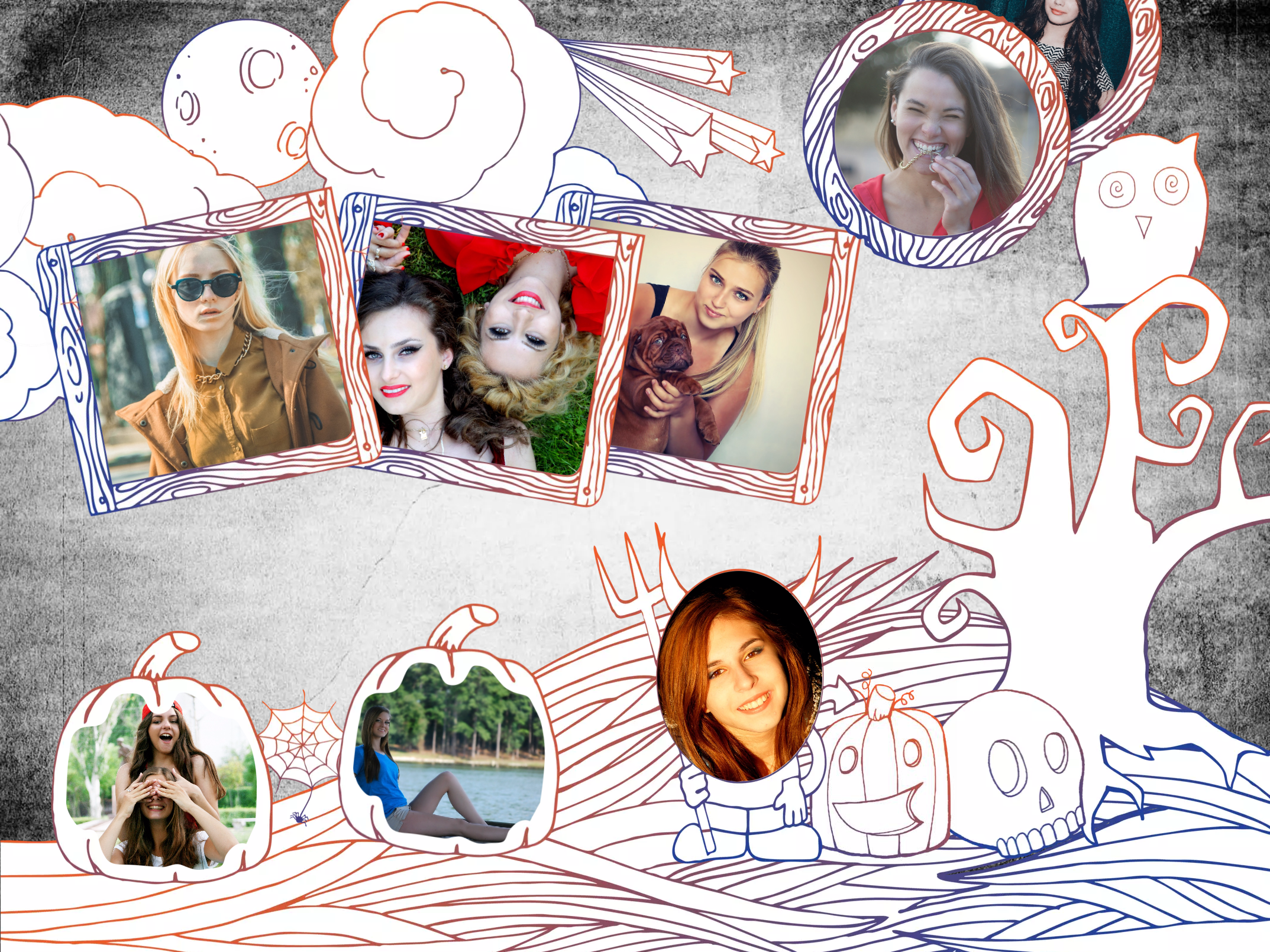 Sketches of Halloween Collage - Fun | Photovisi