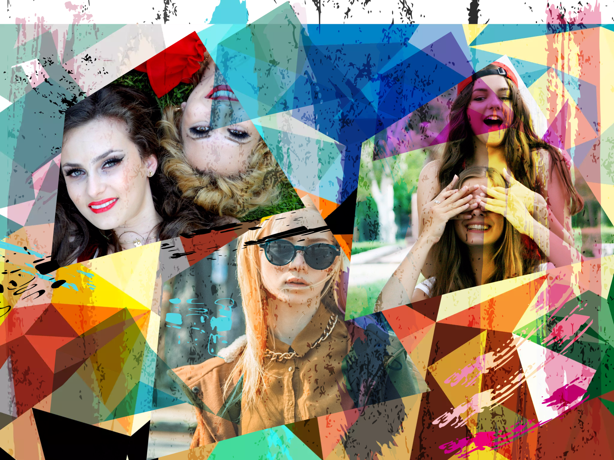 Traingles and Dangles Collage - Abstract | Photovisi