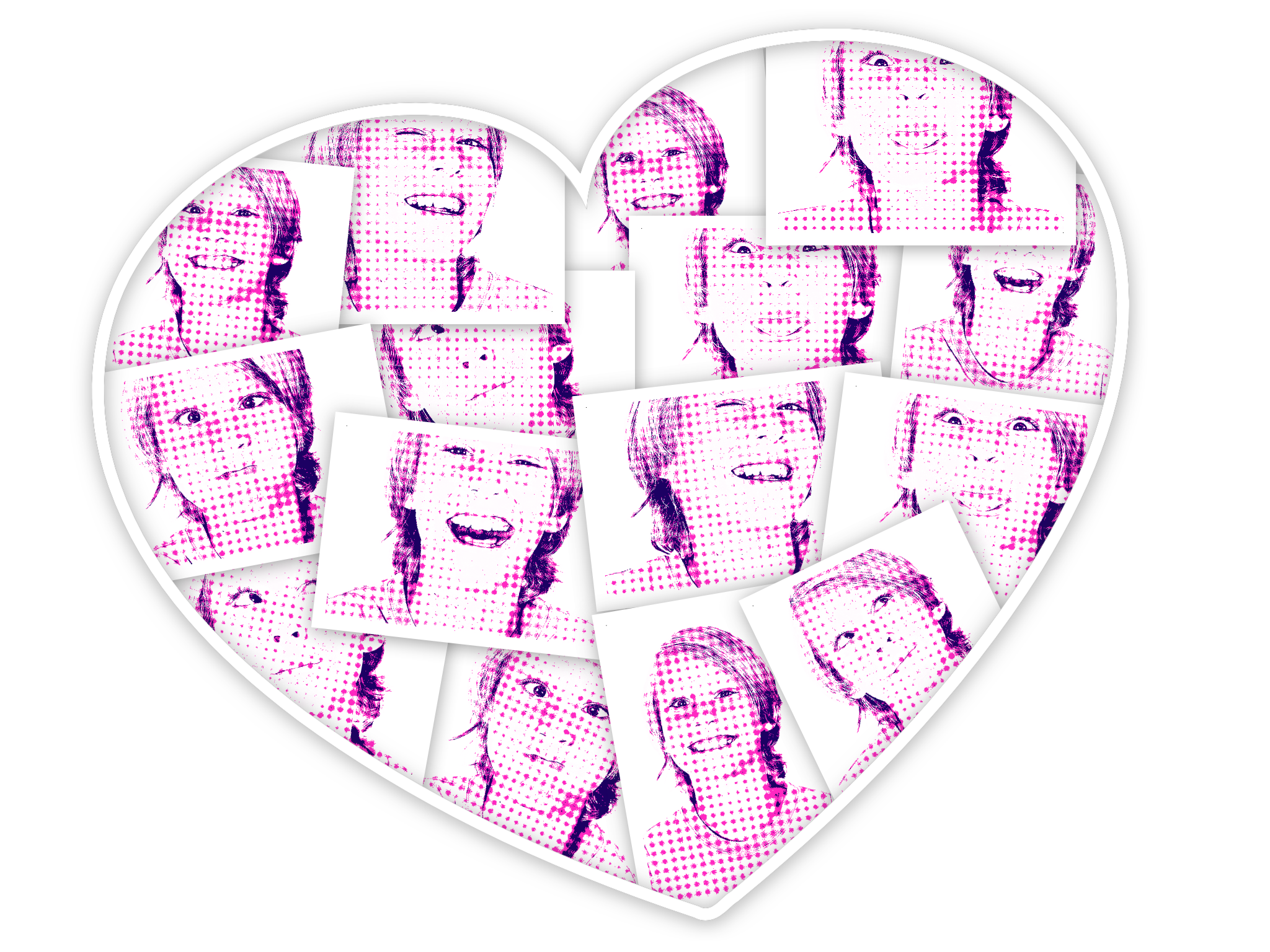 Full of Heart - Pink Collage - Love | Photovisi