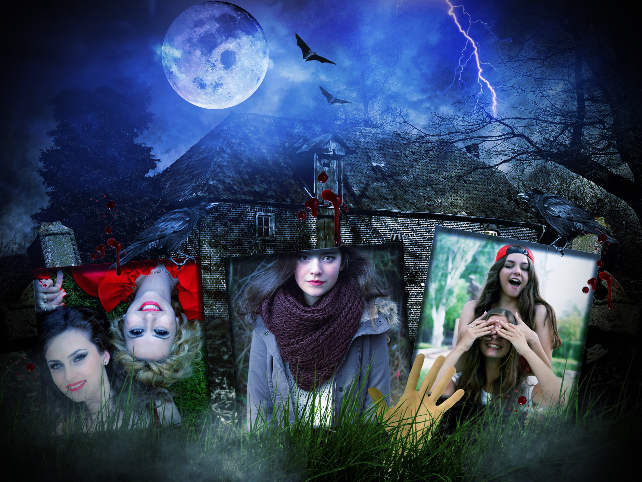 Scary Night Collage - Fun | Photovisi